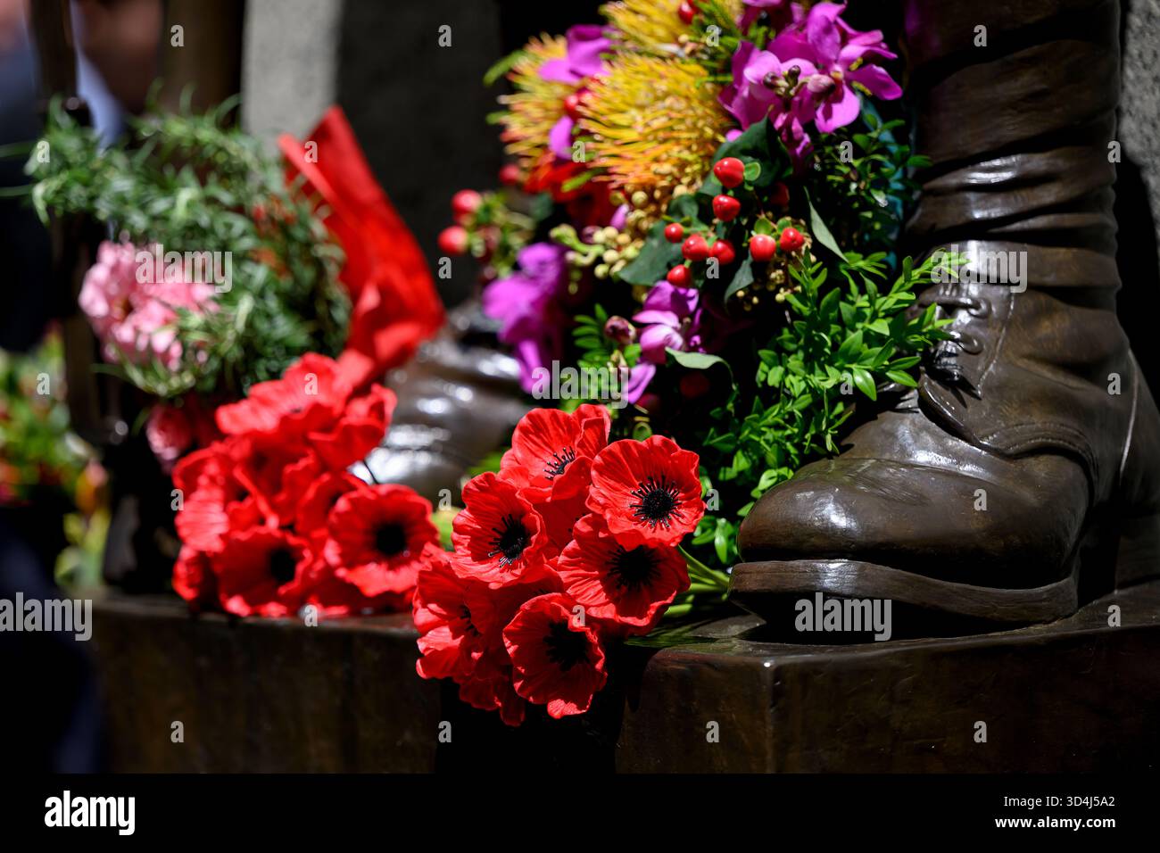 Poppies are seen on the Cenotaph during the Remembrance Day Service at ...