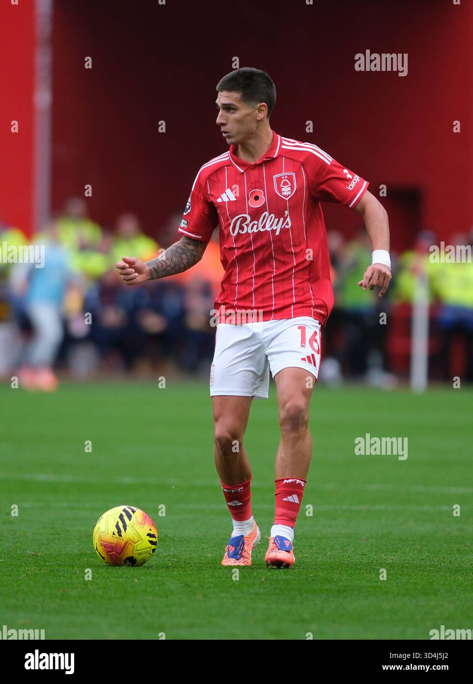 Nicolas Dominguez of Nottingham Forest seen in action during the ...