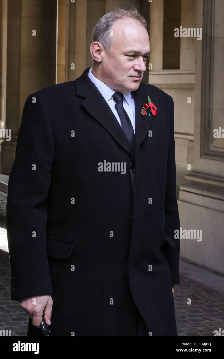 London, UK. 09th Nov, 2025.Sir Edward Davey, Leader of the Liberal ...