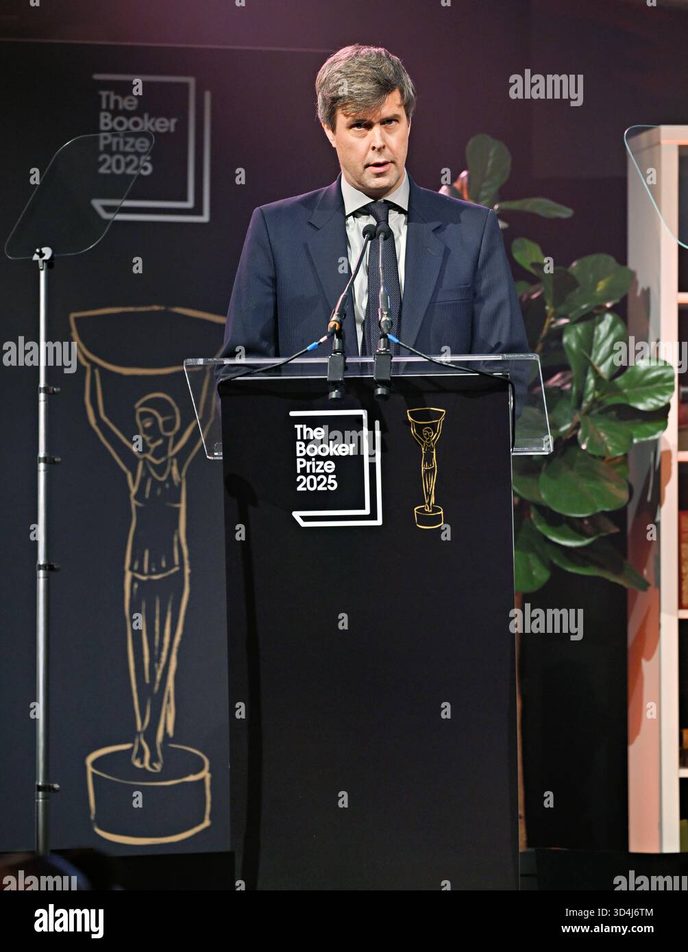 London, UK, 10th November 2025: David Szalay, author of "Flesh" wins the 2025 Booker Prizethe ...