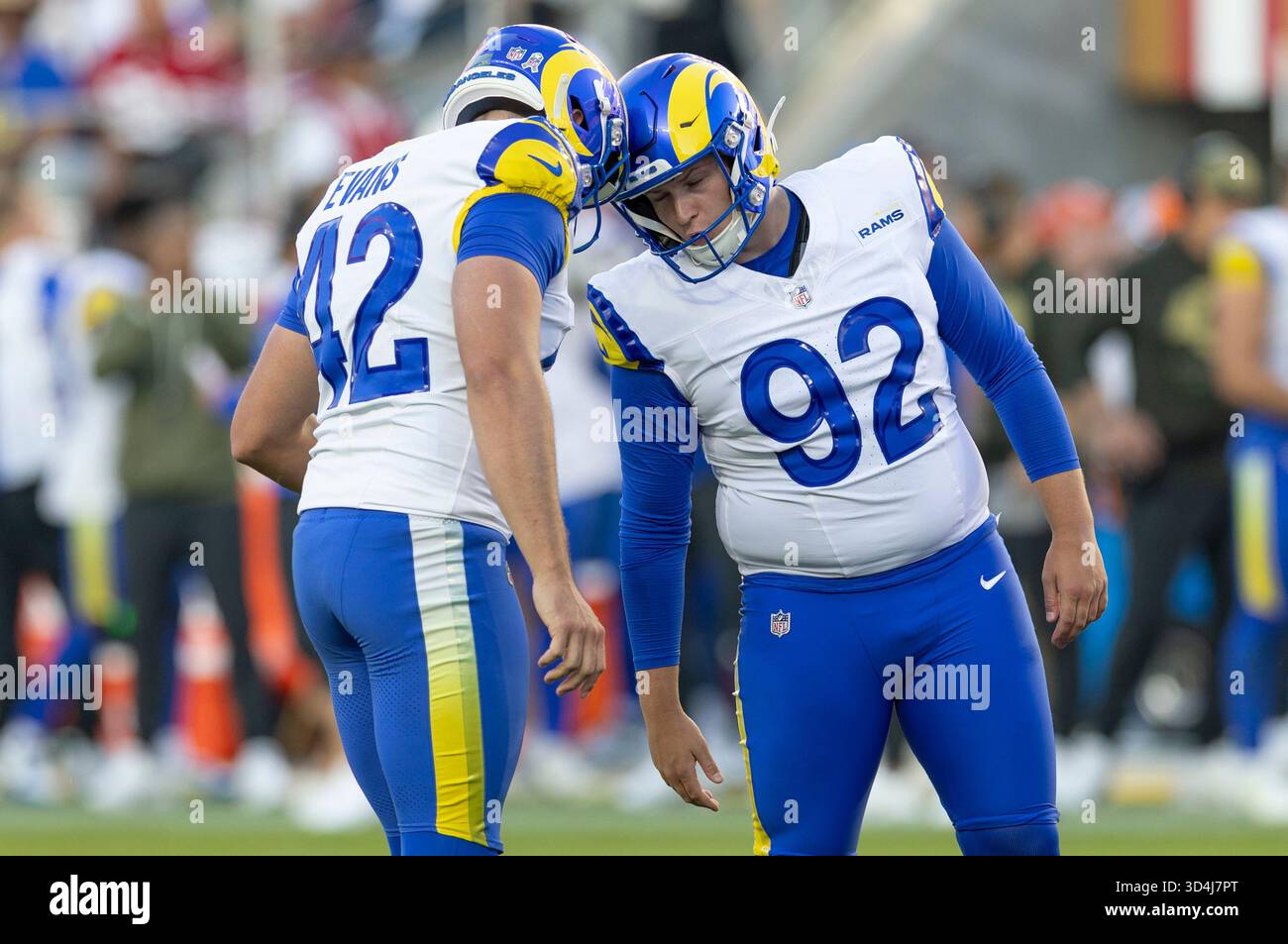 Nov 9, 2025; Santa Clara, California, USA; Los Angeles Rams punter ...