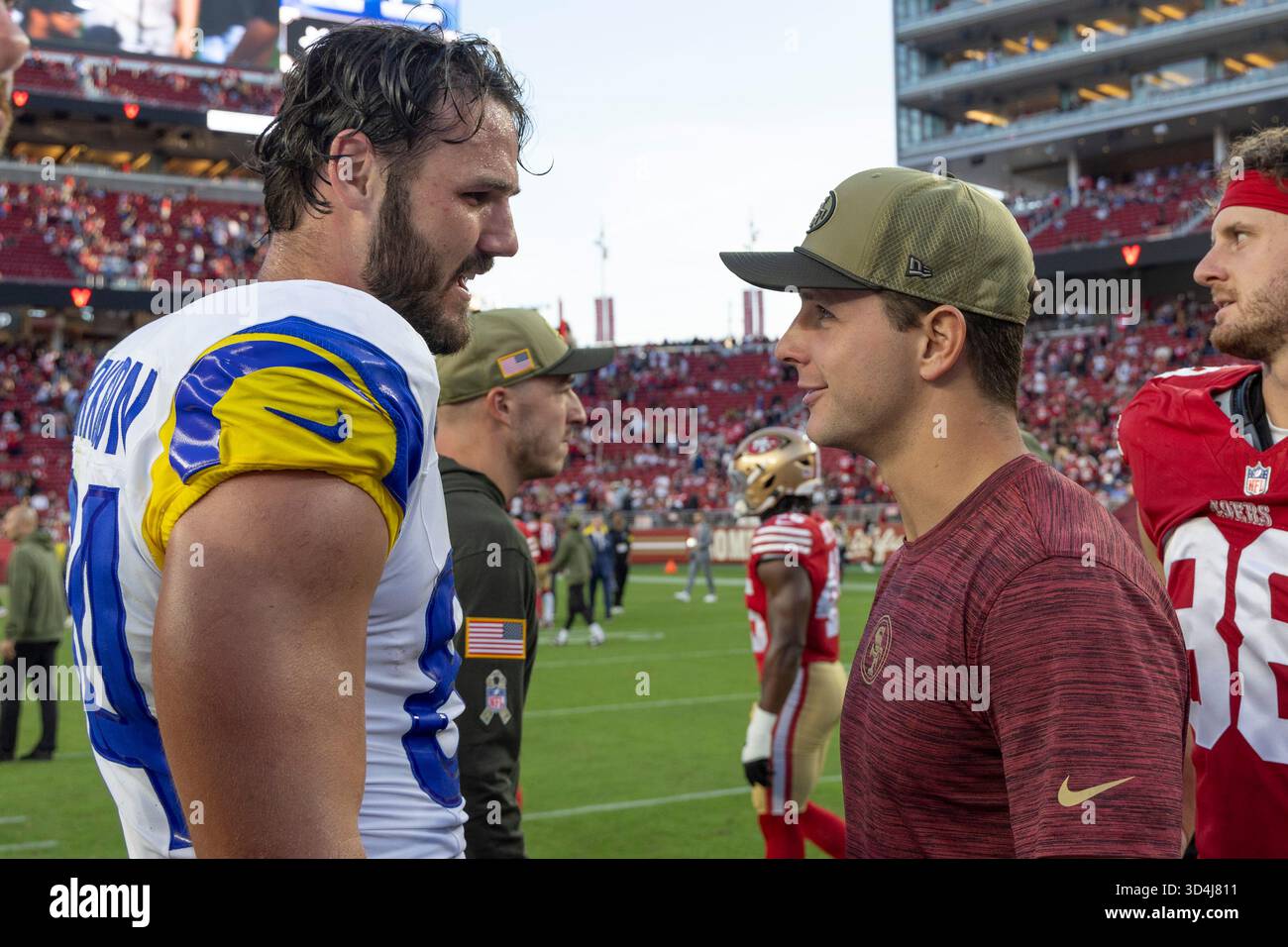 Nov 9, 2025; Santa Clara, California, USA; Los Angeles Rams tight end ...