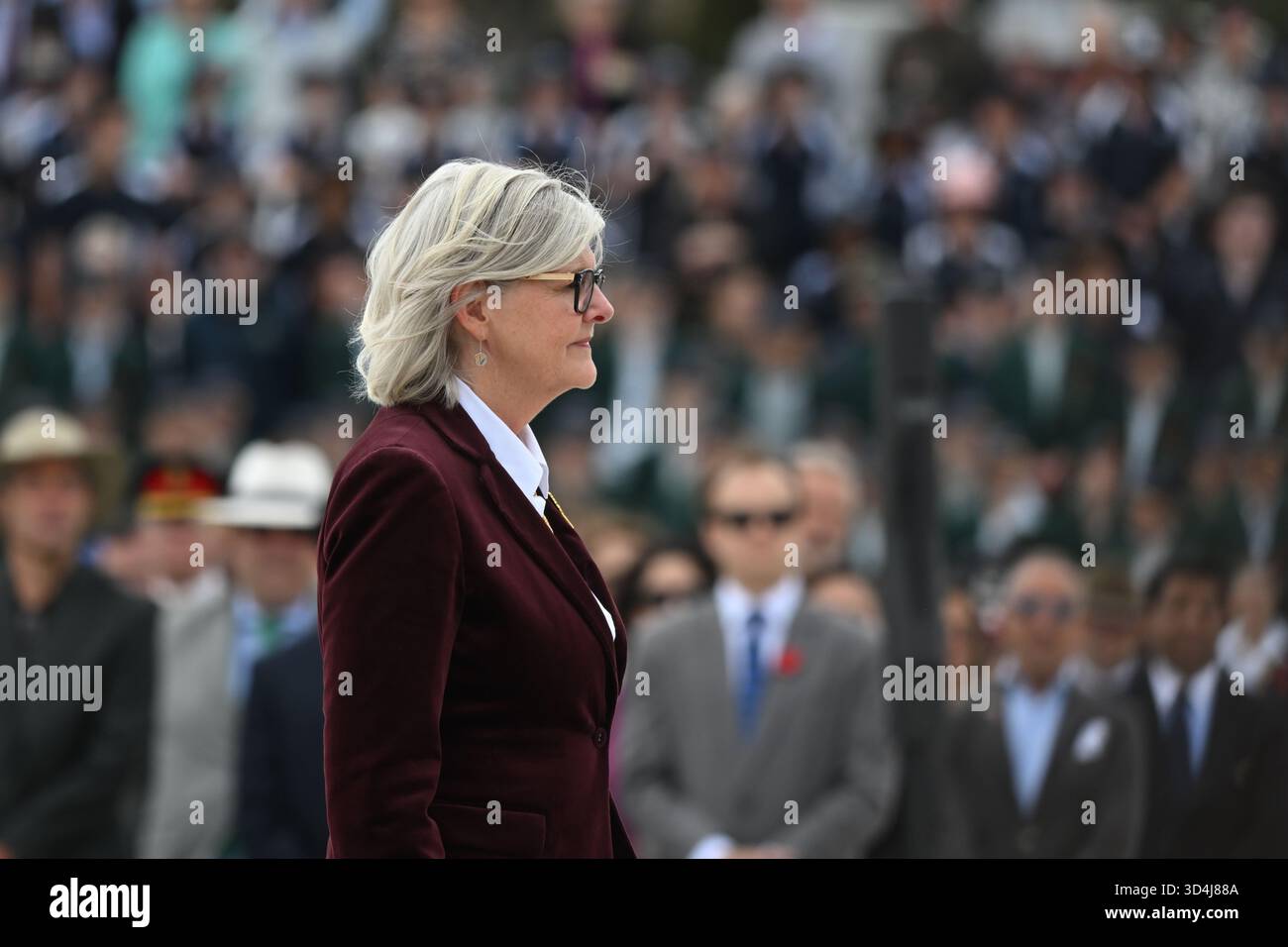Australian Governor-General Sam Mostyn attends during a Remembrance Day ...