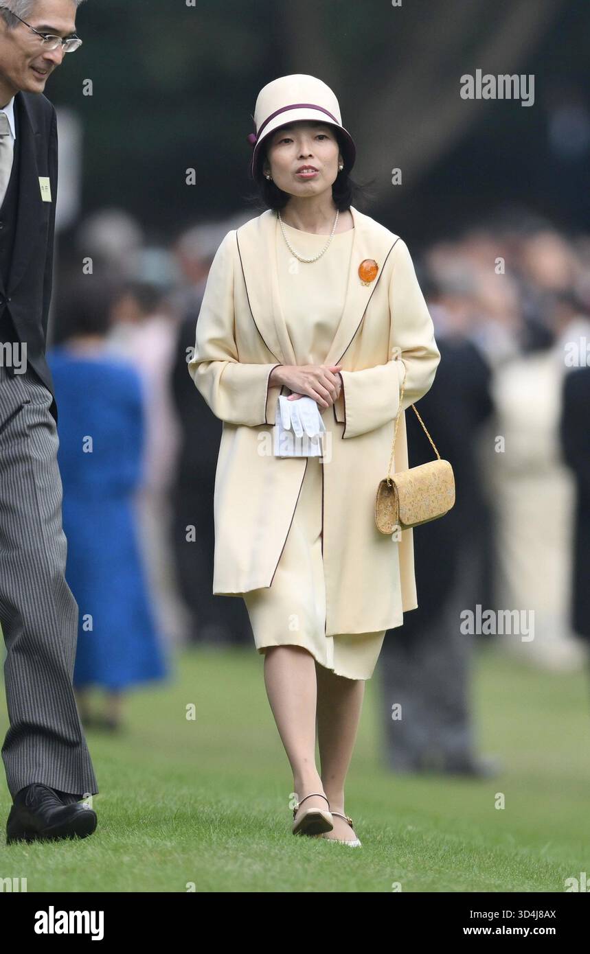 Japanese Princess Akiko attends the autumn imperial garden party at the ...