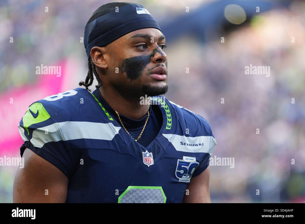 Seattle Seahawks safety Coby Bryant walks to the locker room during ...