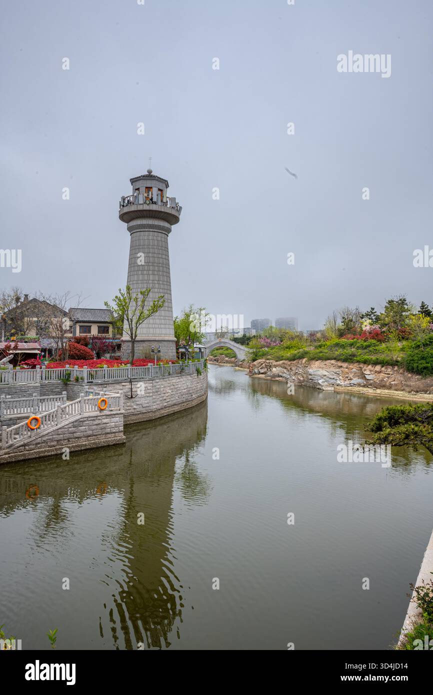 The lighthouse in Rizhao, China Stock Photo - Alamy