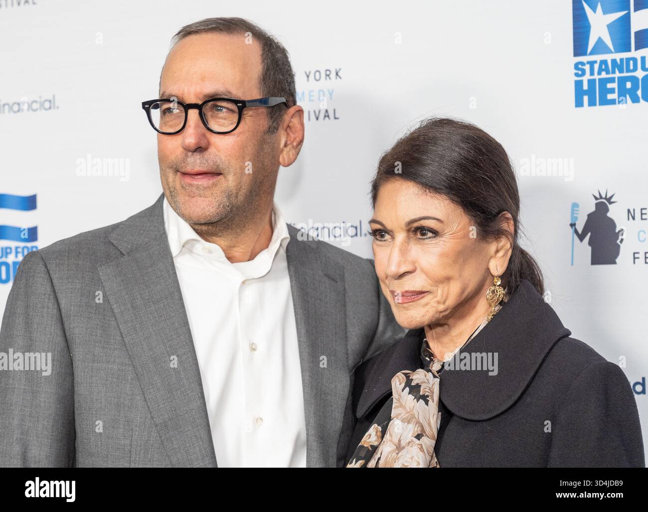 Andrew Fox and Caroline Hirsch attend Stand Up For Heroes Presented by ...