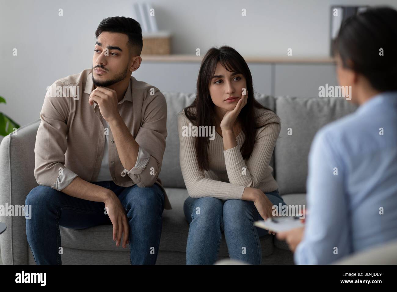 Offended Spouses in Counseling Session Addressing Relationship Issues and Misunderstandings ...