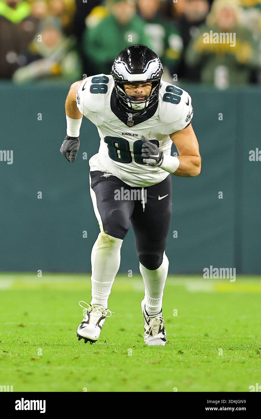 Philadelphia Eagles tight end Dallas Goedert (88) runs up field during an NFL football game ...
