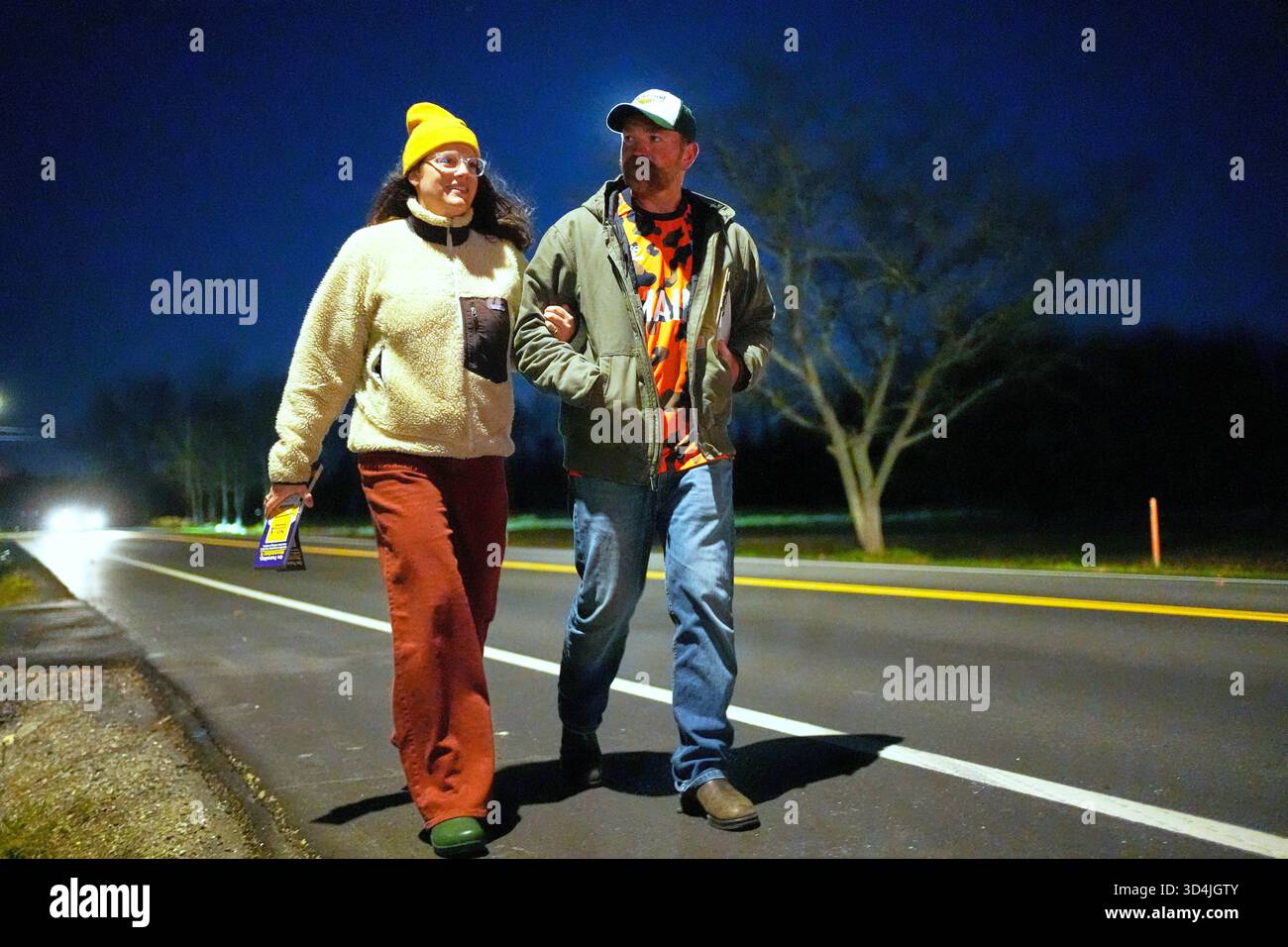 Graham Platner, Democratic candidate for U.S. Senate, and his wife, Amy ...