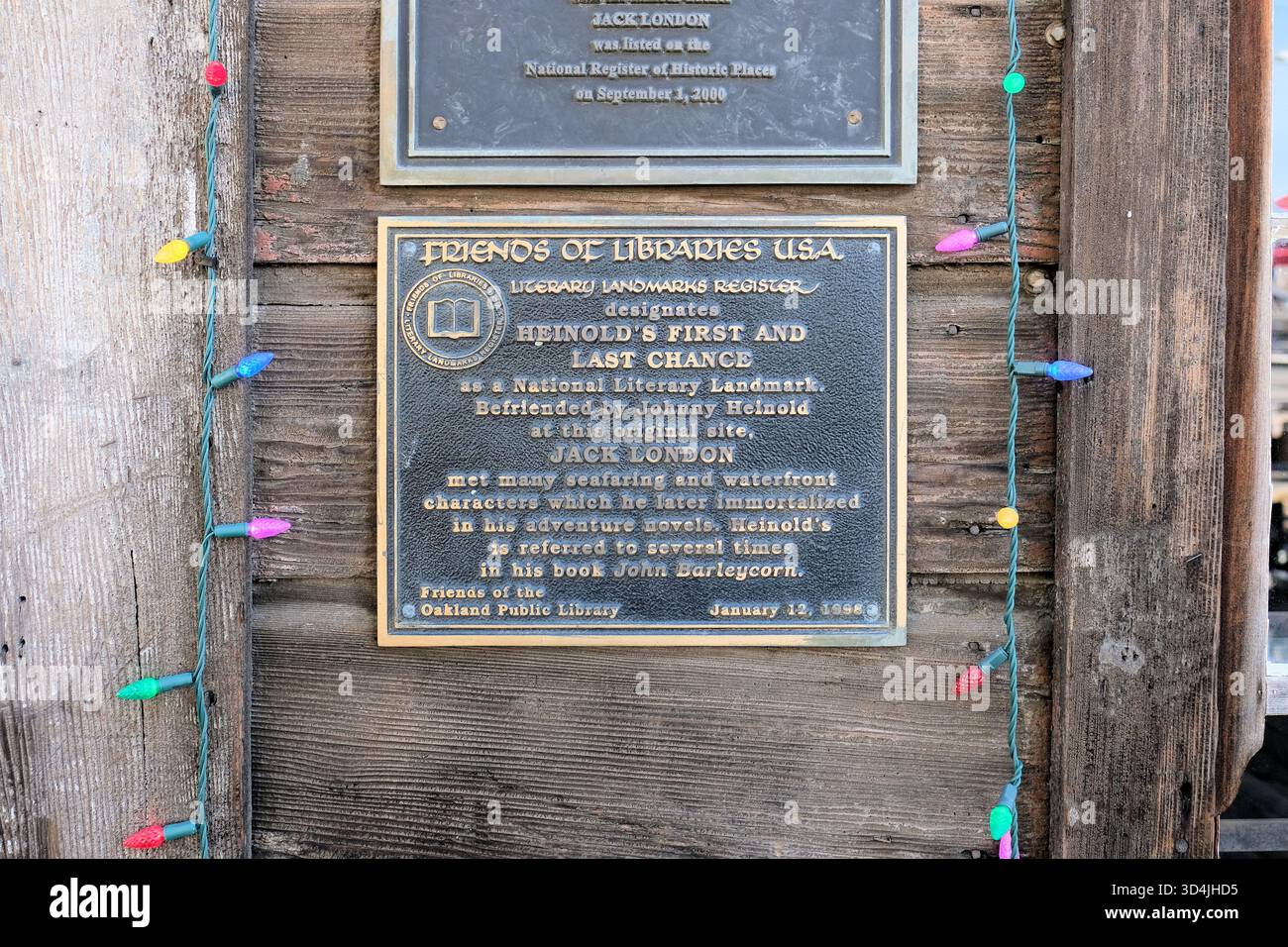 National Literary Landmark marker at Heinold's First & Last Chance ...