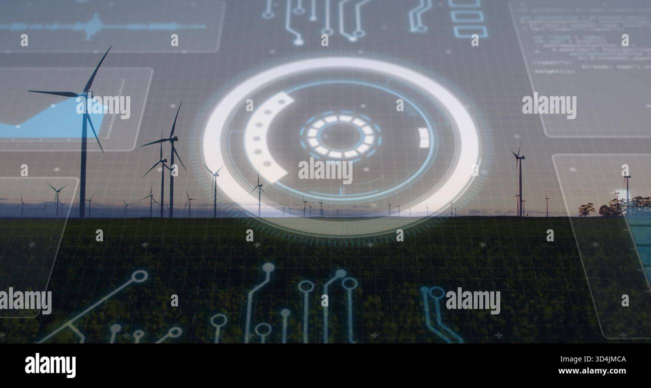 Rotating circular hud showing hi-res stock photography and images - Alamy