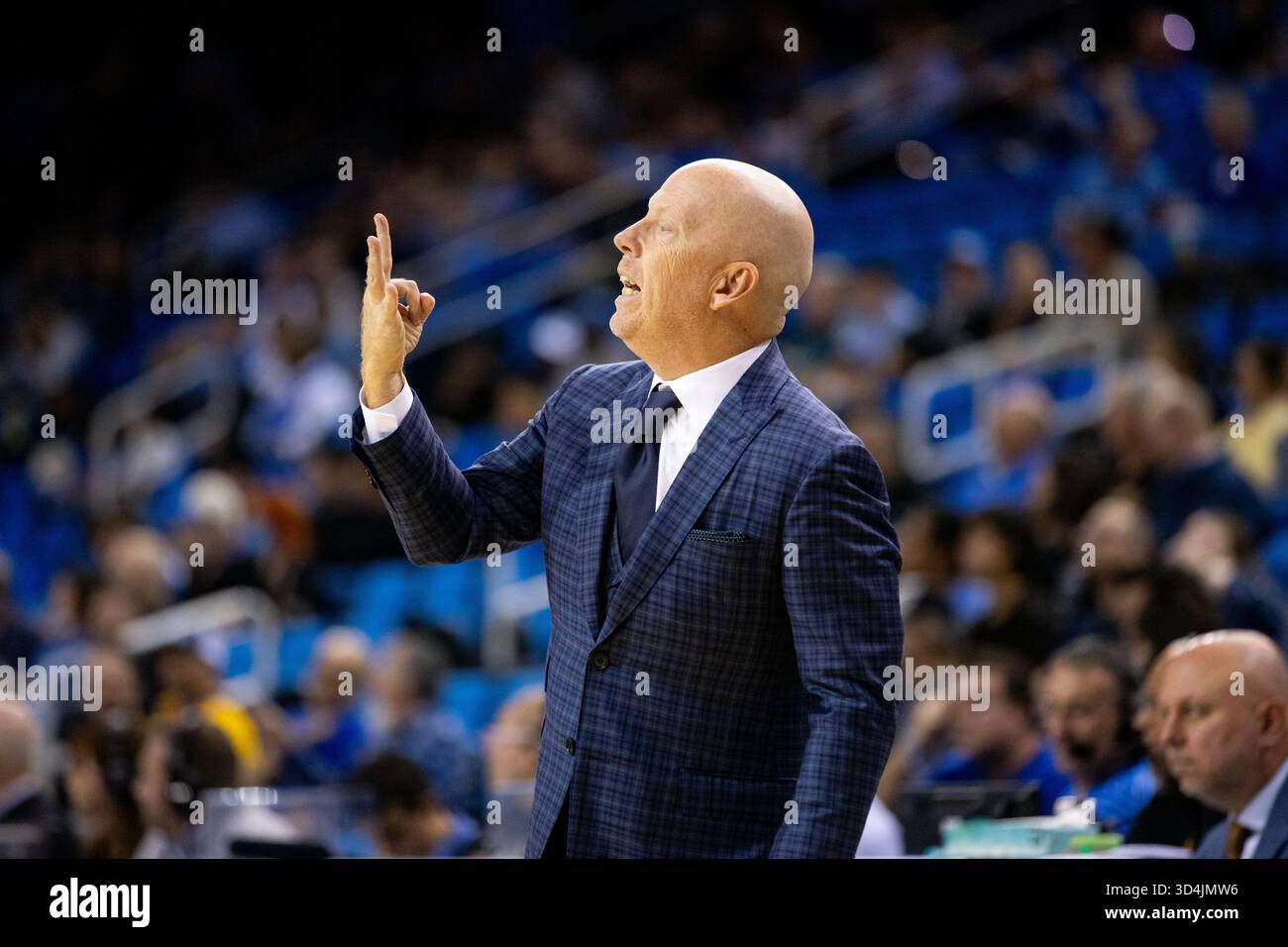 UCLA head coach Mick Cronin gestures during the second half of an NCAA ...