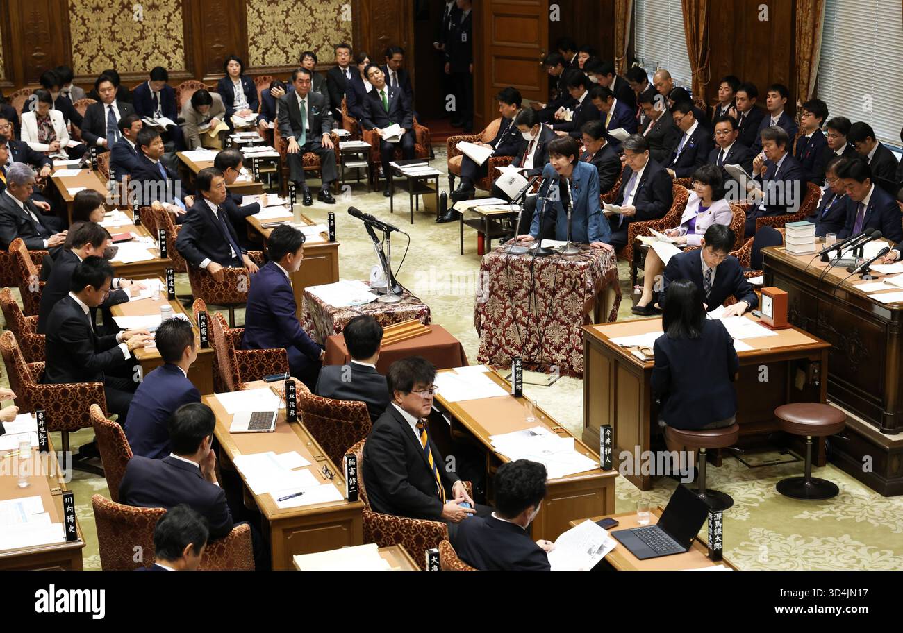 Japanese Prime Minister Sanae Takaichi attends the House of ...