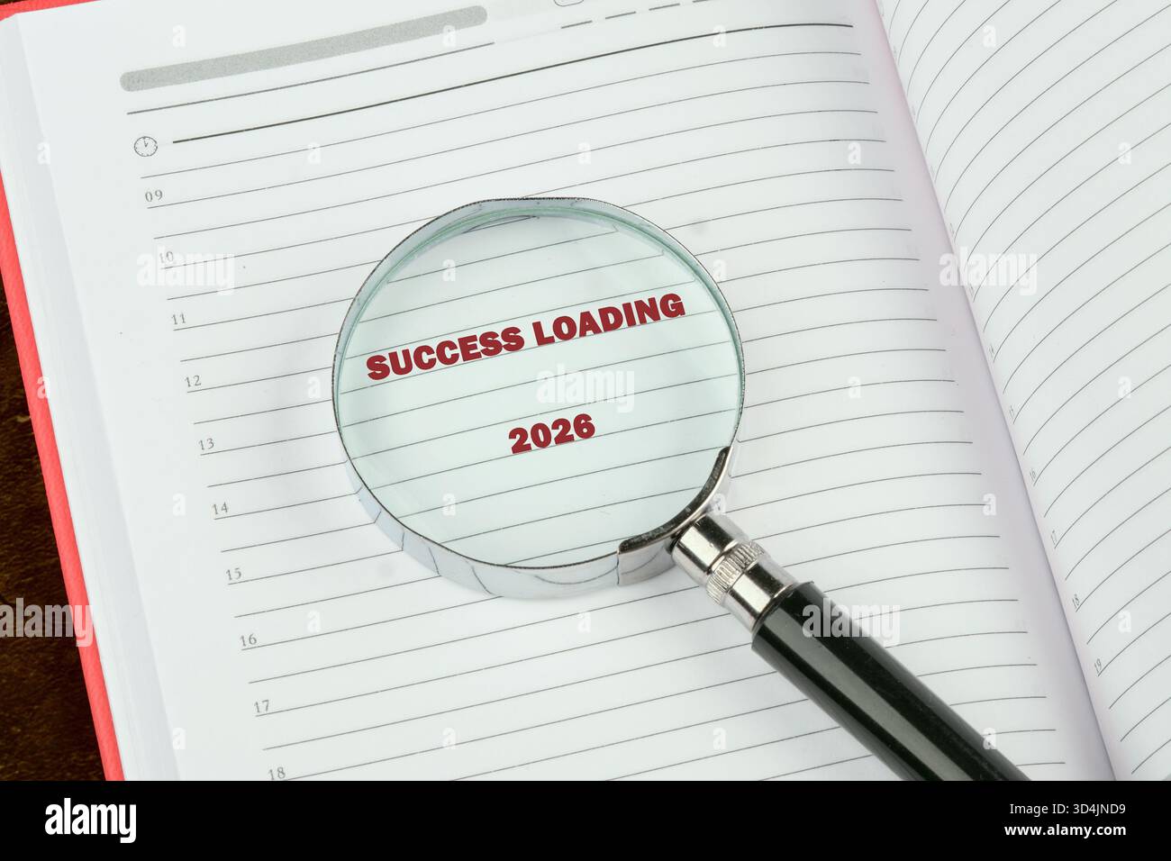 A magnifying glass reveals the phrase success loading, signaling ...
