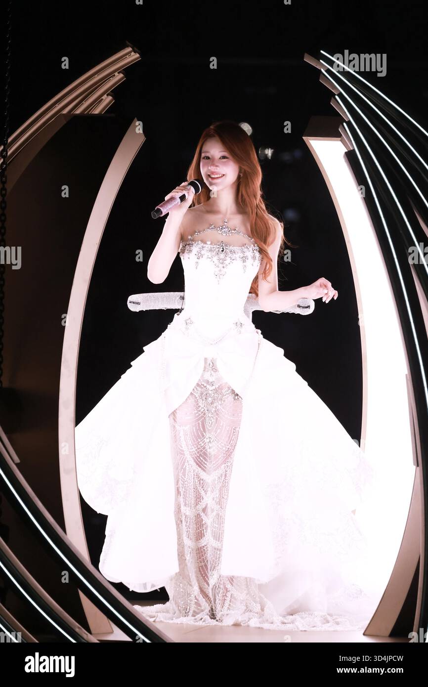 Chinese actress and singer Zhao Lusi attends an activity in Chengdu ...