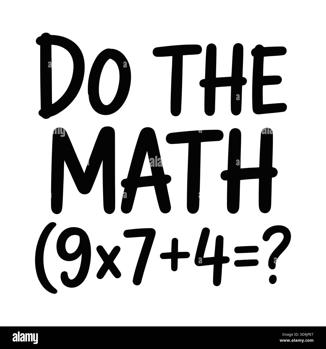 Arithmetic problem Stock Vector Images - Alamy