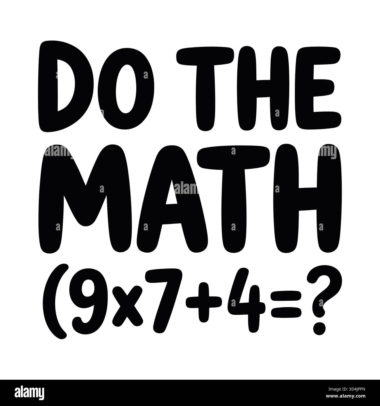 Arithmetic problem Cut Out Stock Images & Pictures - Alamy