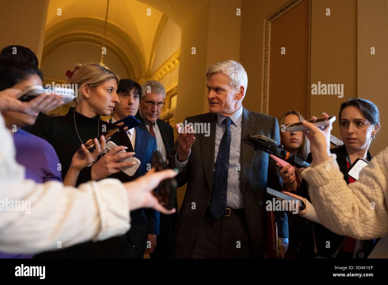 United States Senator Bill Cassidy (Republican of Louisiana) speaks to ...