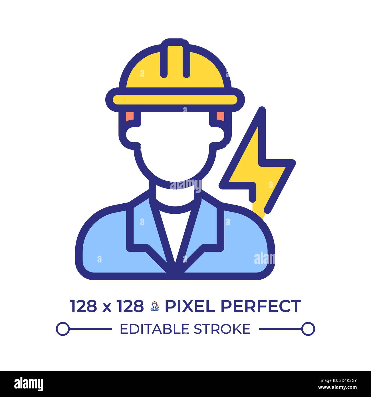 Electrician man icon outline Stock Vector Images - Alamy