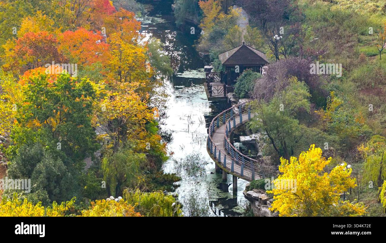 Aerial photo shows the early winter scenery in Qingdao City, east China ...