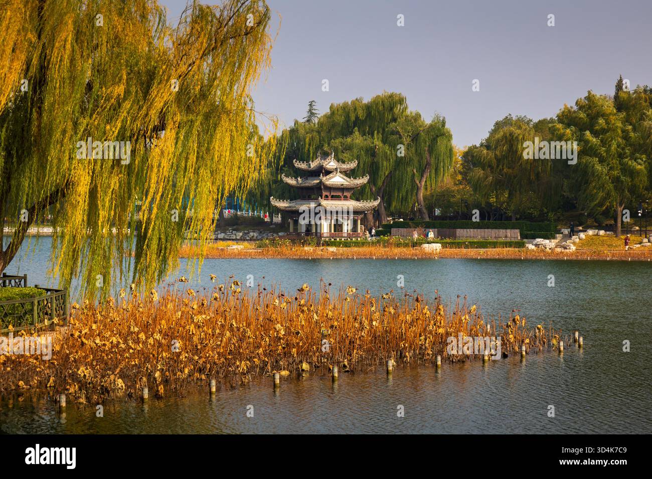 Late autumn scenery at Taoranting Park in Beijing, China, 9 November ...