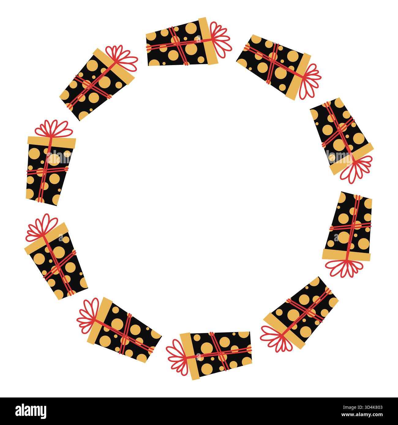 Box in yellow gift Stock Vector Images - Alamy