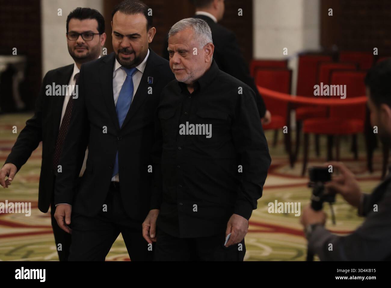 11 November 2025, Iraq, Baghdad: Hadi al-Amiri, Secretary-General of the Badr Organization ...