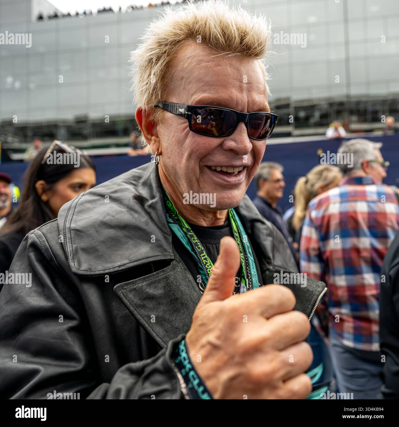 INTERLAGOS CIRCUIT, BRAZIL - NOVEMBER 09: Billy Idol, British singer ...