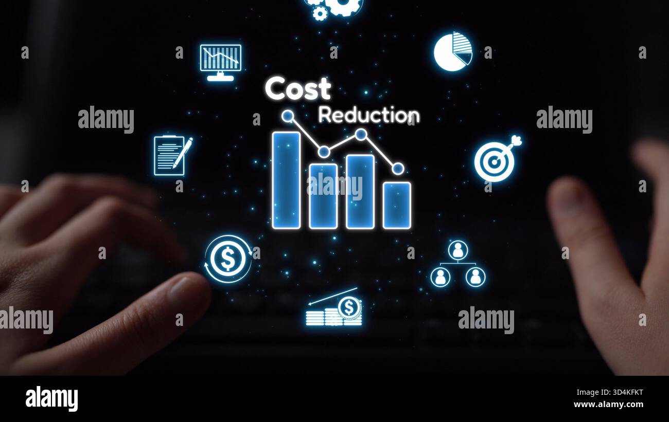 Cost reduction and cost saving through digital transformation, business ...