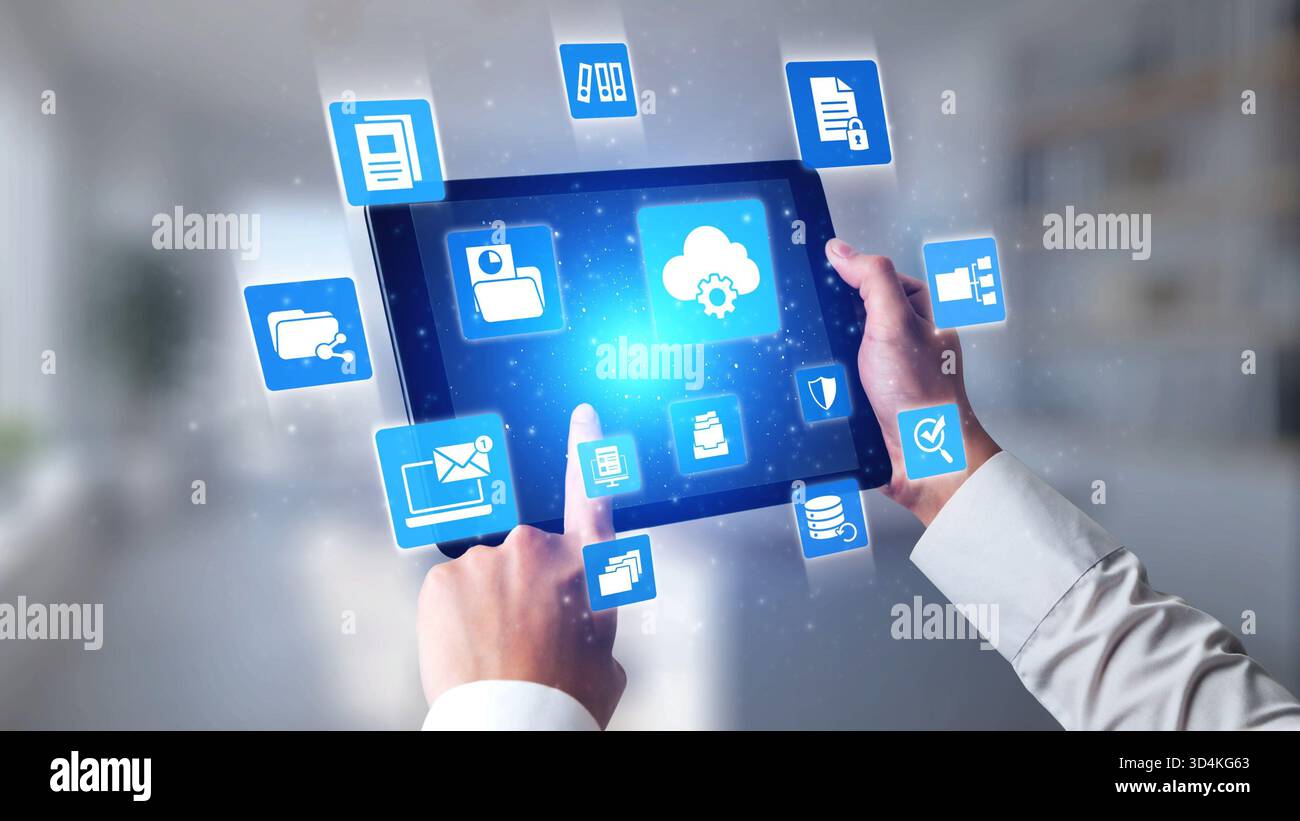 Concept design of managing online documents with cloud storage, digital ...