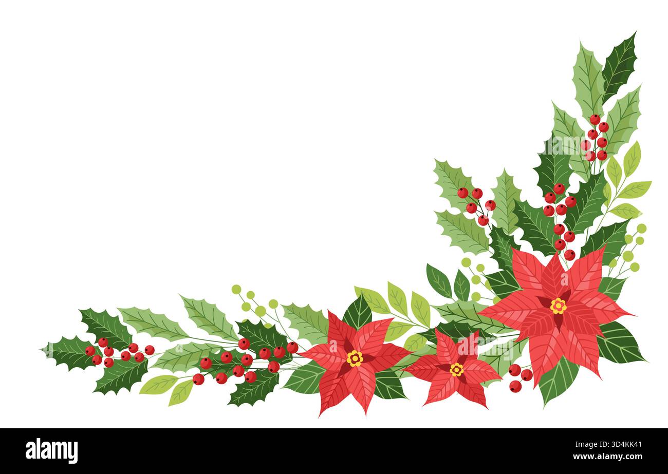 Winter festive flower Stock Vector Images - Alamy