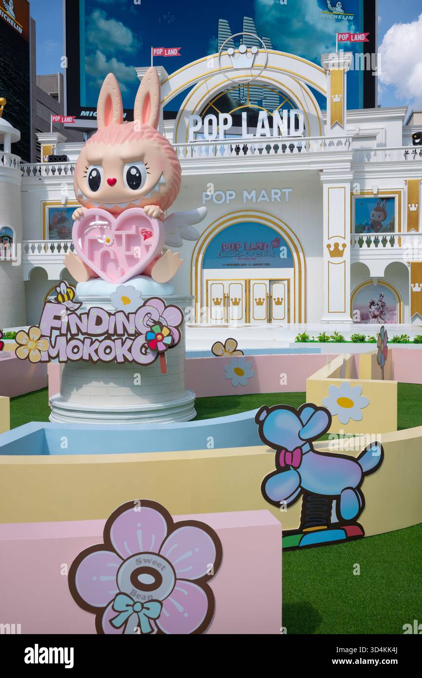 The statue of Labubu seen at Pop Land Castle during the Pop Land ...