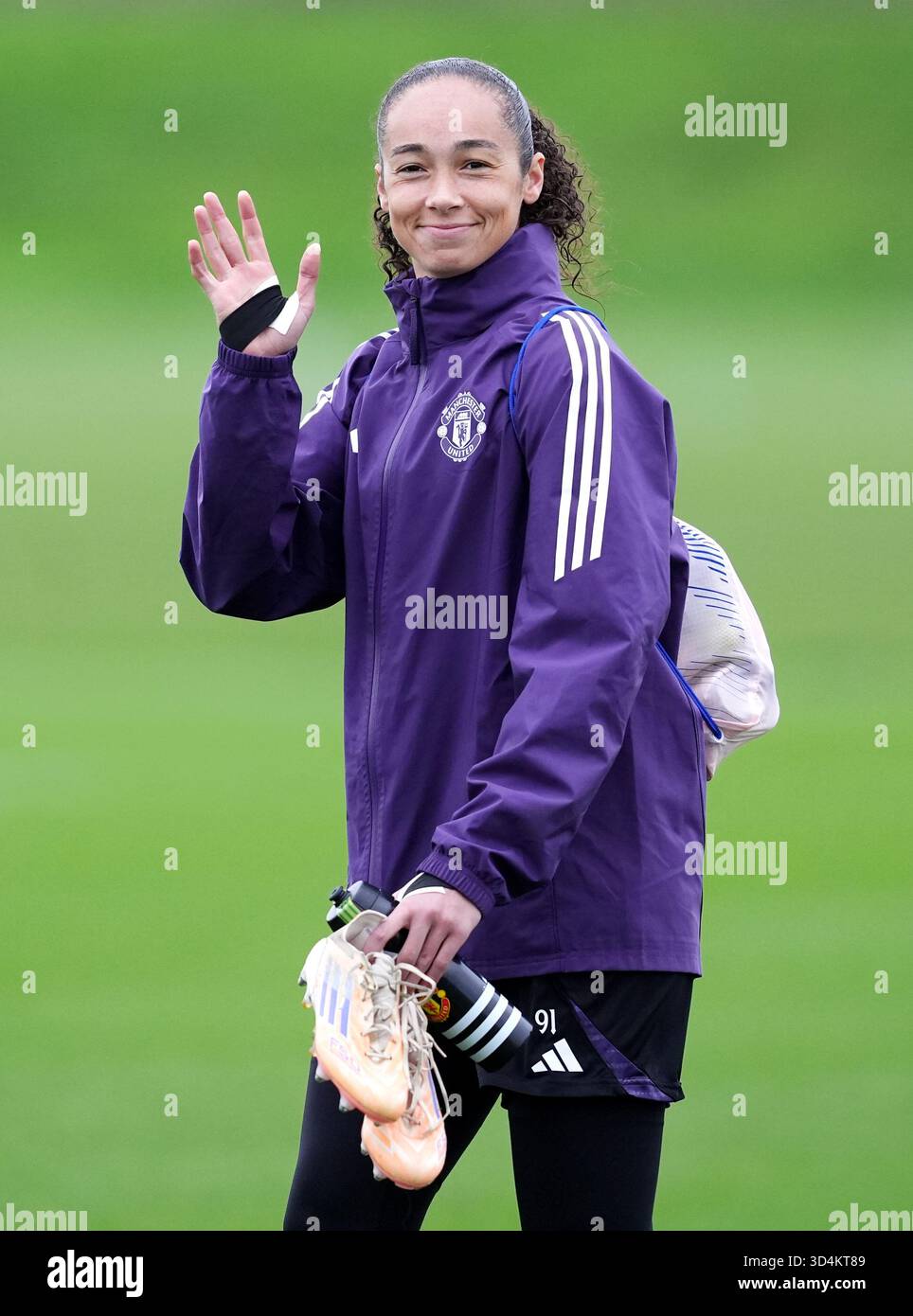 Manchester United's Phallon Tullis-Joyce during a training session at ...