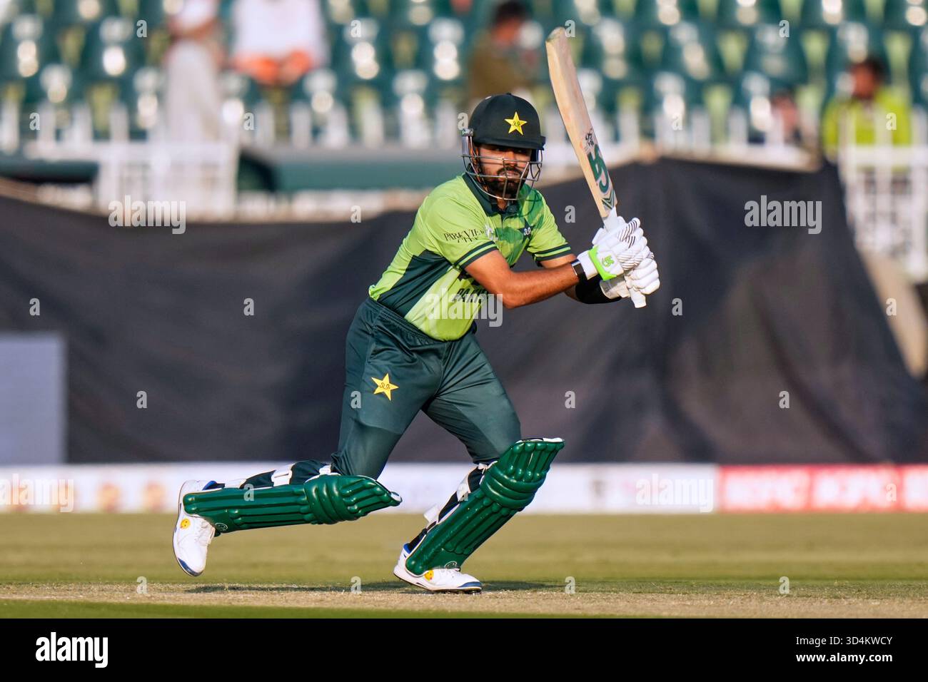 Pakistan's Babar Azam bats during the first one day international ...