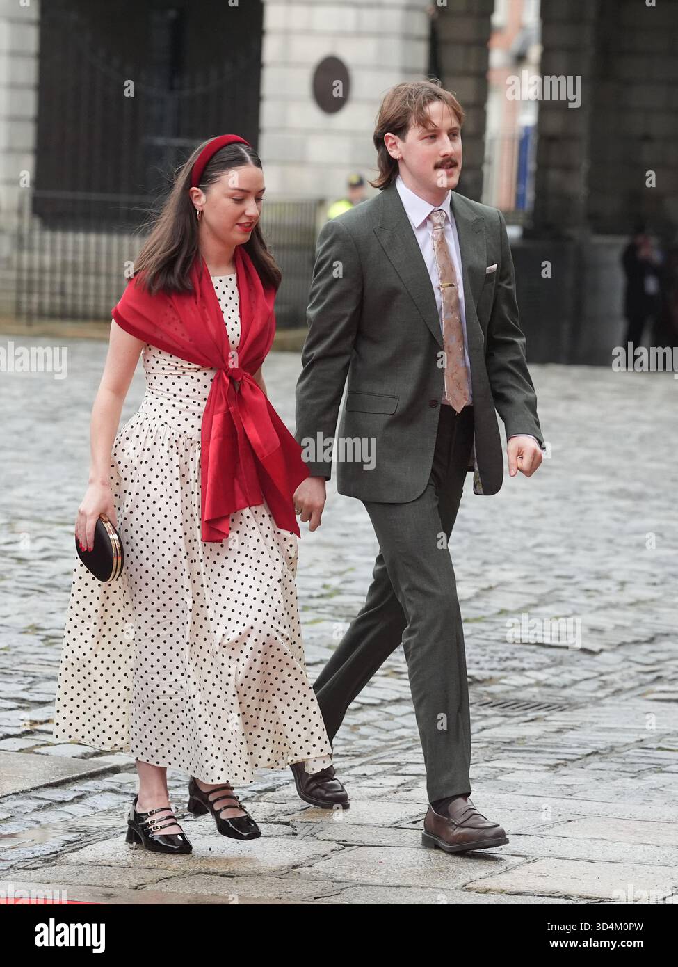 Catherine Connolly's son Stephen McEnery and his partner arrive at ...