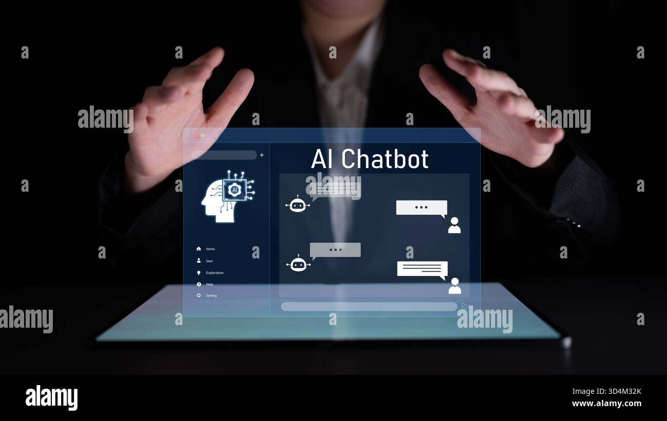 AI chatbot interface facilitates communication, chatbot, and AI ...