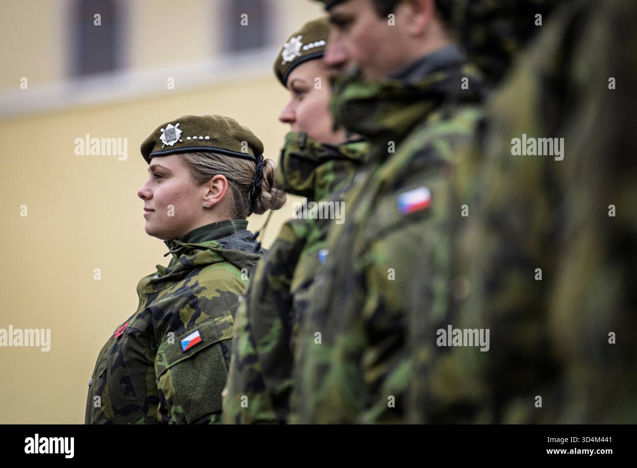 Ceremonial parade of soldiers from the 31st Radiation, Chemical and ...