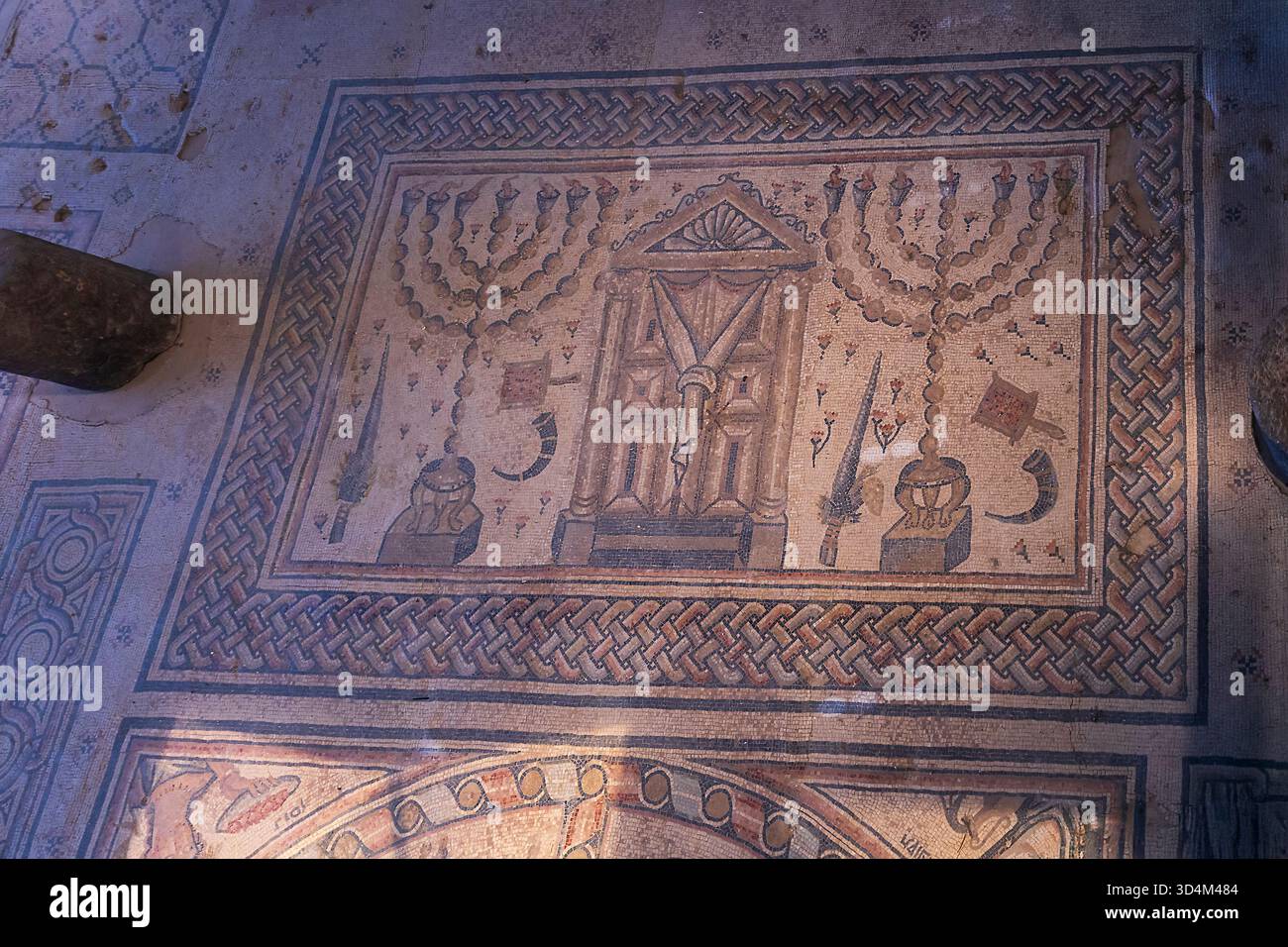 Tiberias, Israel, November 11, 2025 — synagogue mosaic with Torah ark ...