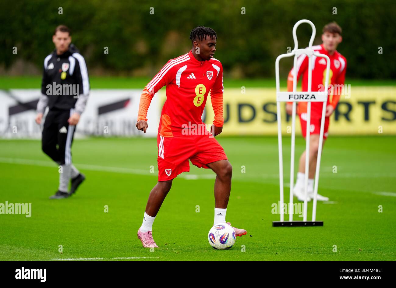 Wales' Ronan Kpakio during a training session at the Vale Resort ...