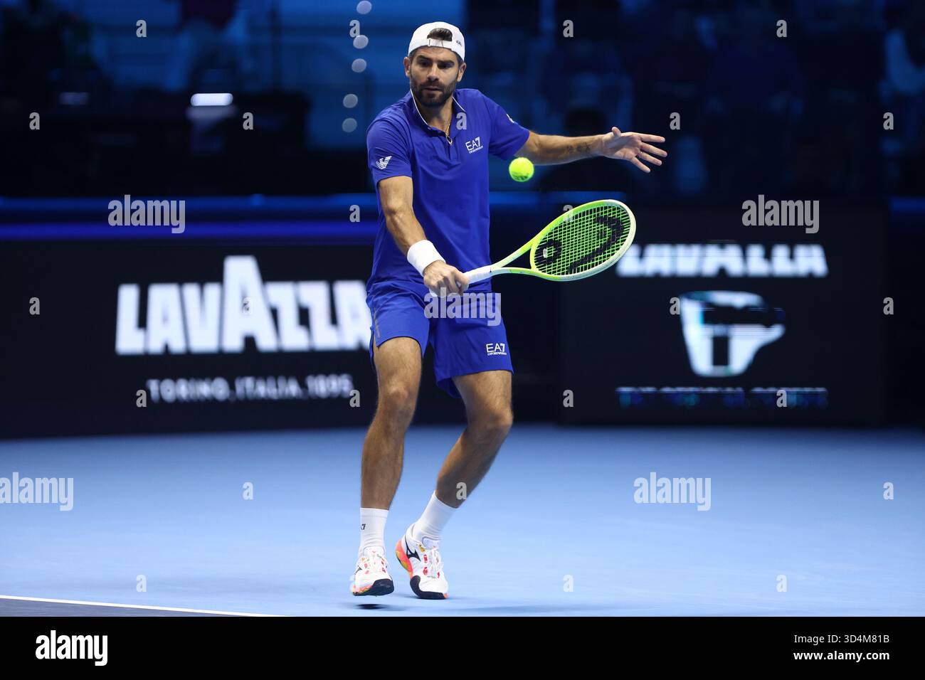 Simone Bolelli of Italy looks on during the Round Robin doubles match ...