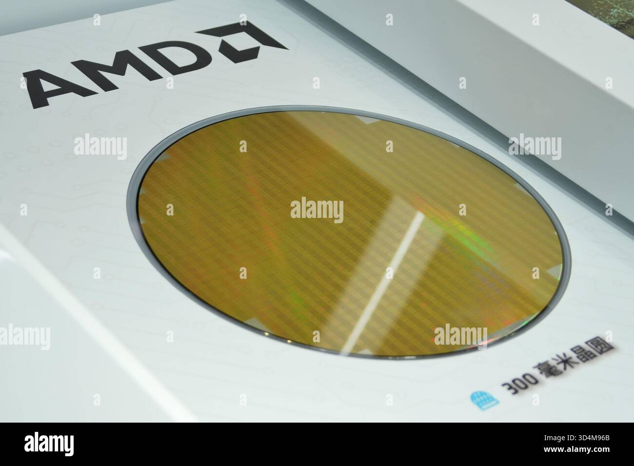 SHANGHAI, CHINA - NOVEMBER 6, 2025 - AMD chips exhibited at the 8th ...