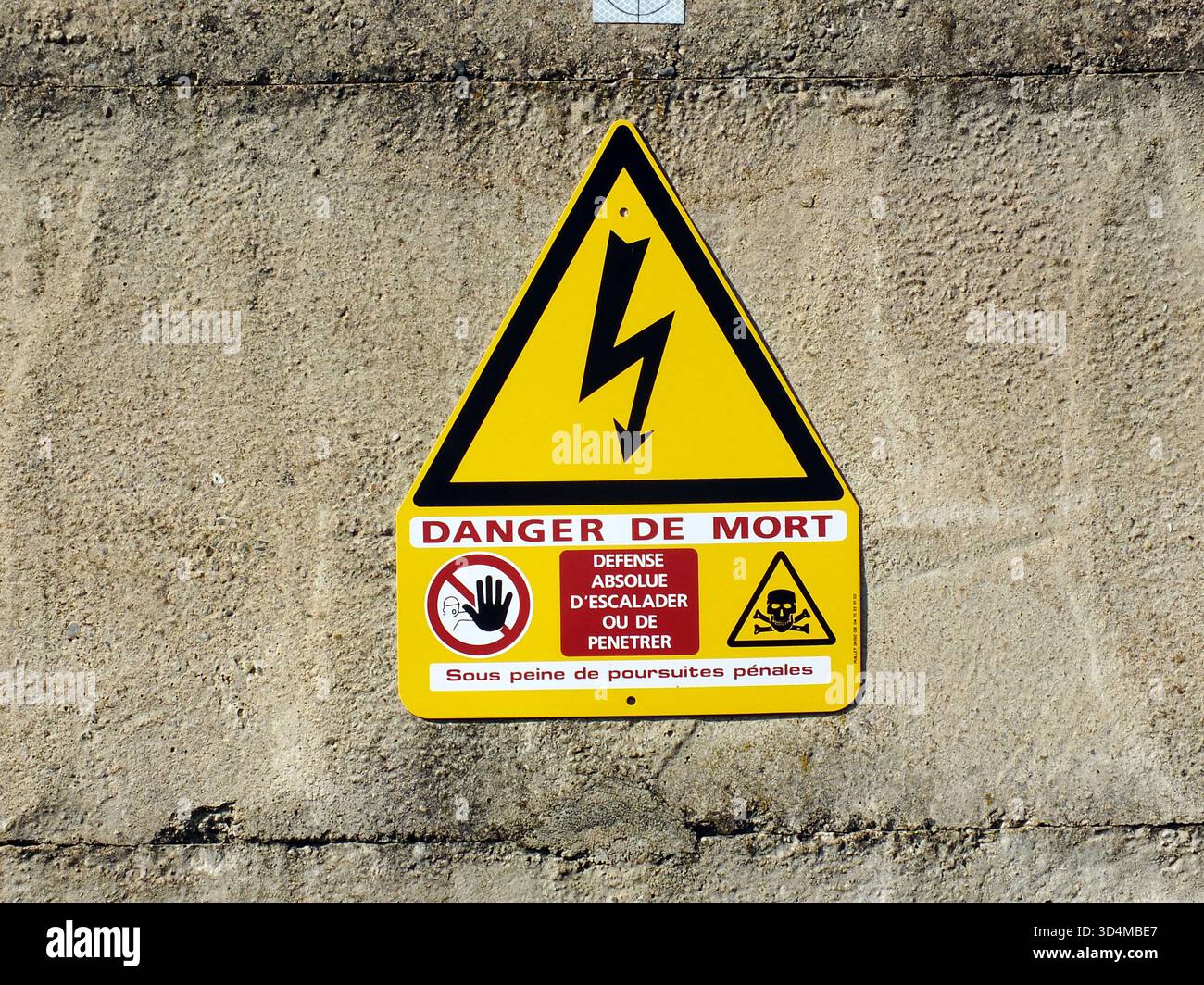 Danger of death sign. Electrical hazard information 016942 002 Stock ...