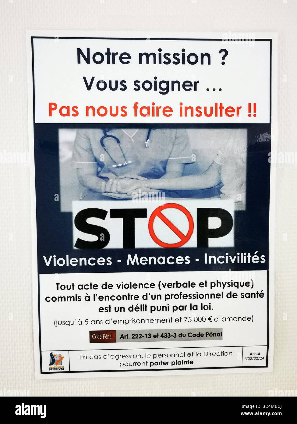 Polyclinique Saint Privat 34 poster for patients. Saint Privat ...