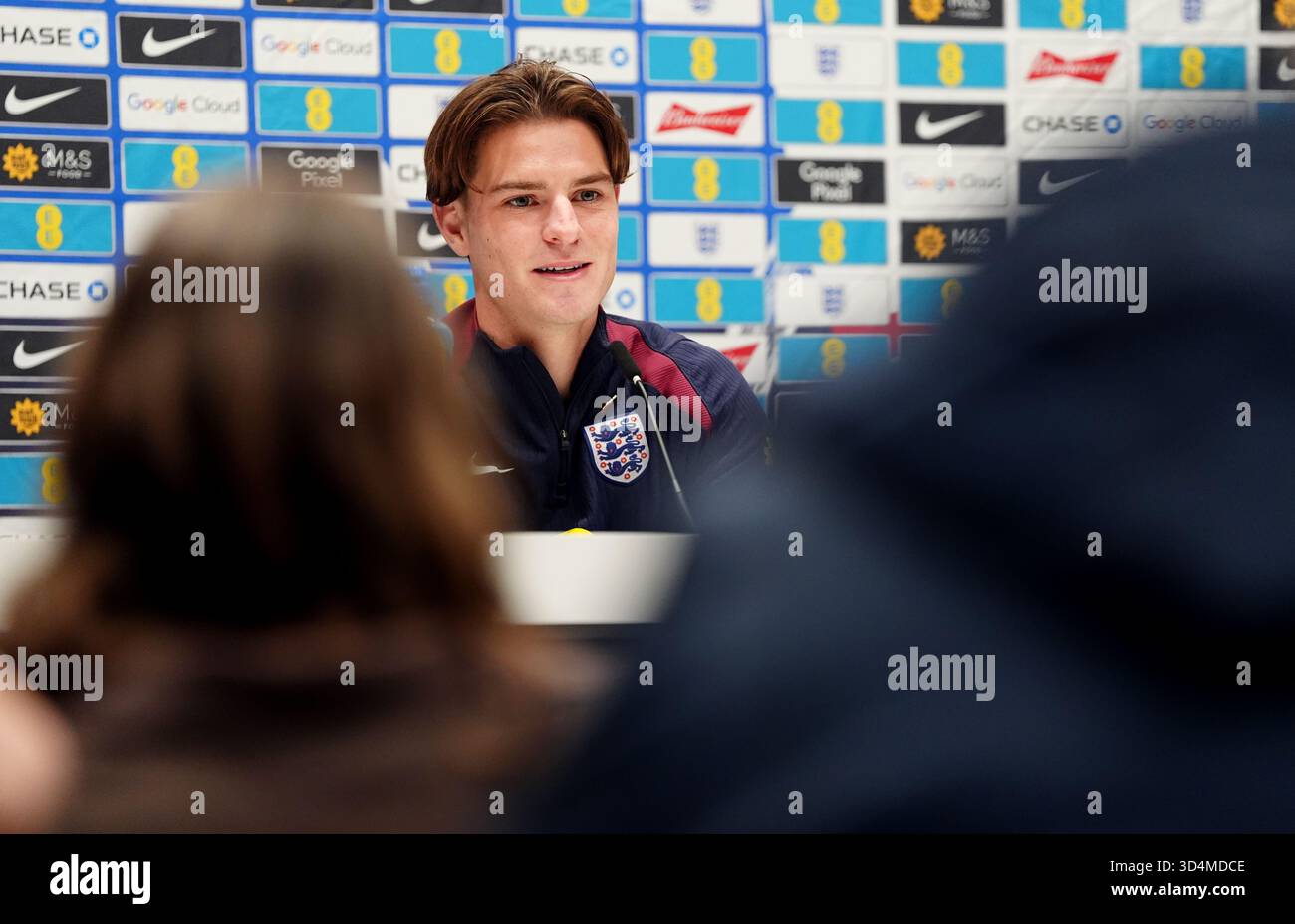 England's Alex Scott during a press conference at Tottenham Hotspur ...