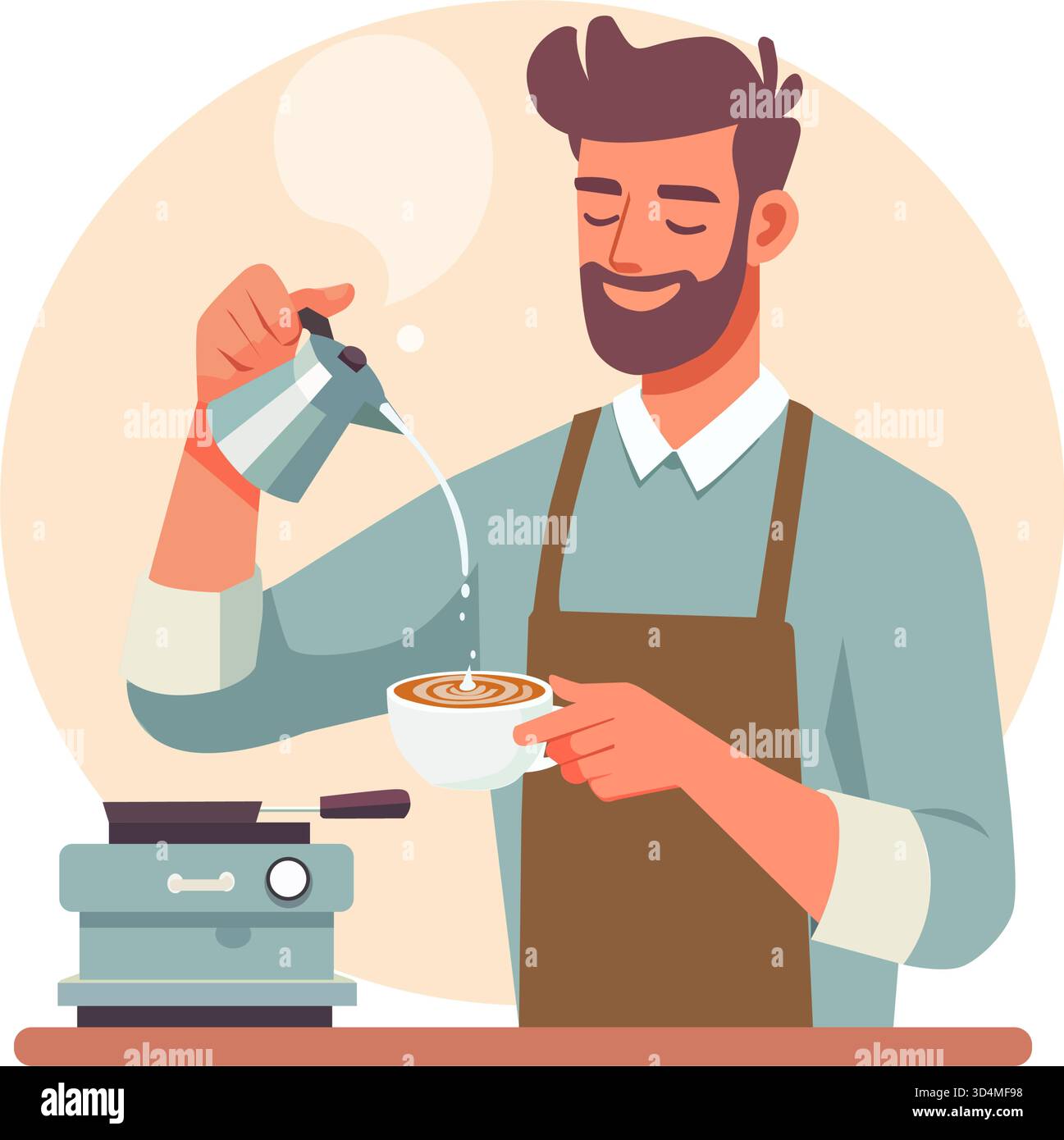 Barista workplace Stock Vector Images - Alamy