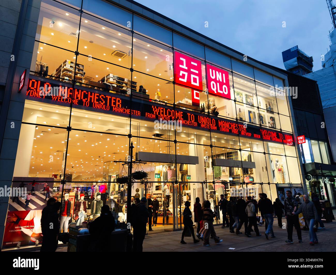Manchester, UK - September 30, 2025: Vibrant Uniqlo storefront of a ...