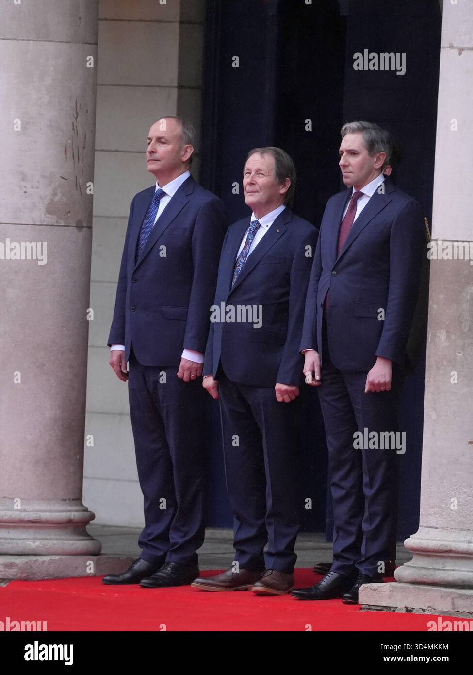 (left to right) Taoiseach Micheal Martin, Brian McEnery and Tanaiste ...