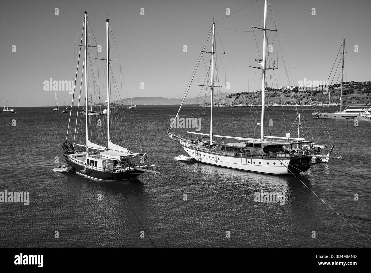 ships and sailboats in the port of Bodrum, Turkey Stock Photo - Alamy
