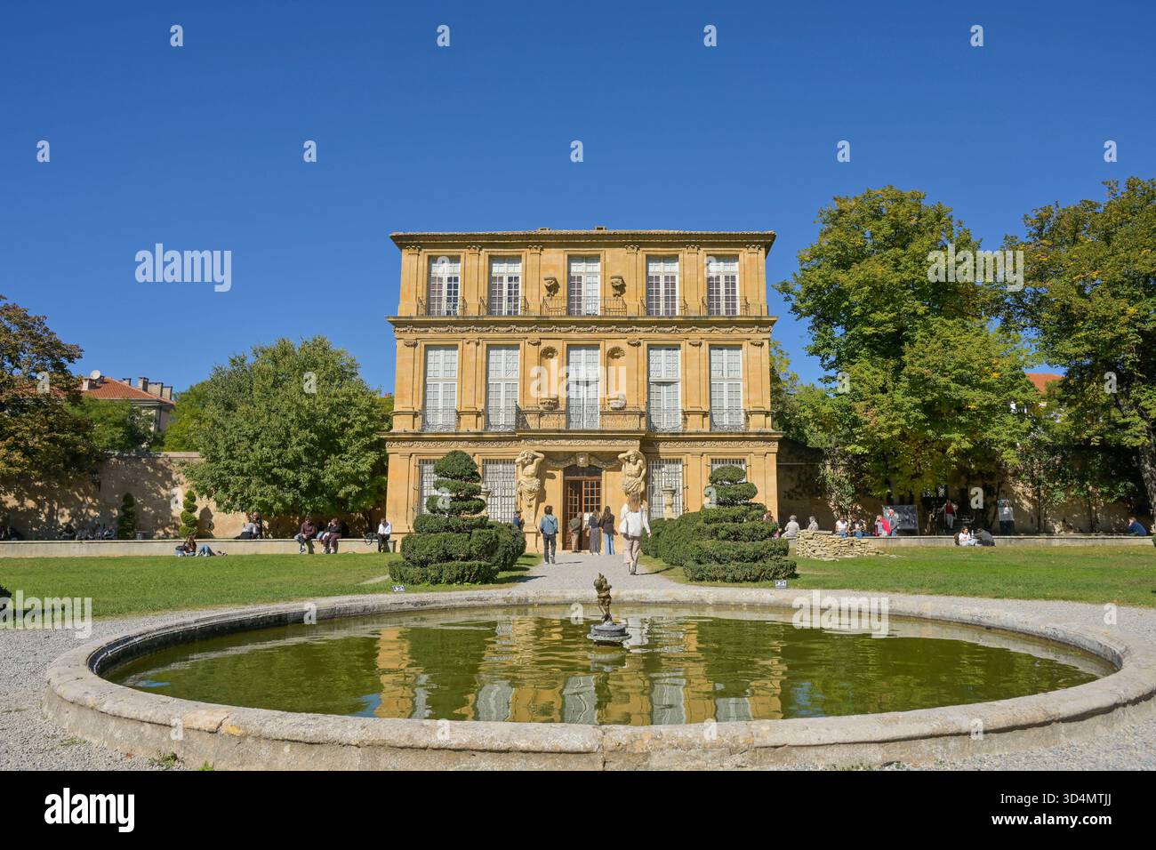 Teich, Springbrunnen, Pavillon Vendome, Rue de la Molle, Aix-en ...